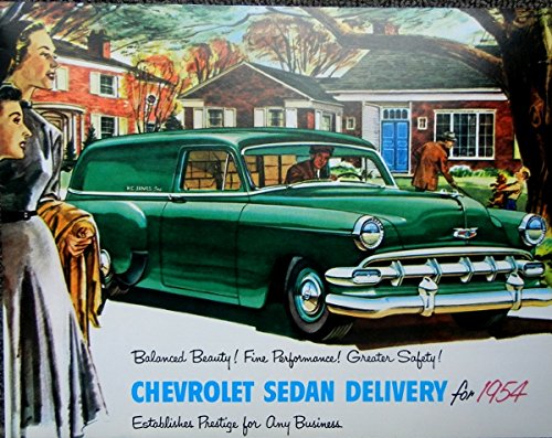 1954 CHEVROLET SEDAN DELIVERY PANEL TRUCK DEALERSHIP SALES BROCHURE ...