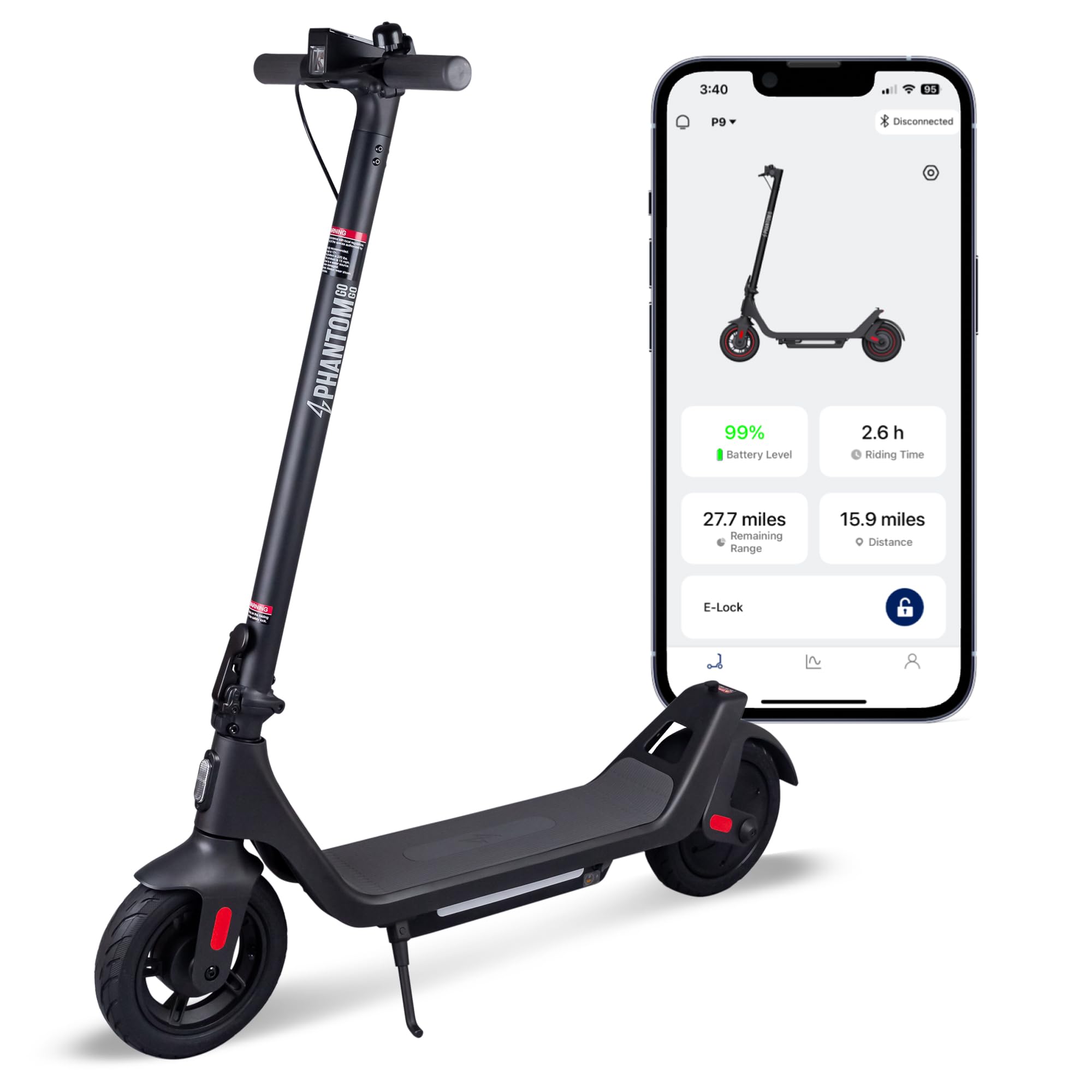Amazon.com : Phantomgogo Foldable Electric Scooter for Adult - Powerful ...
