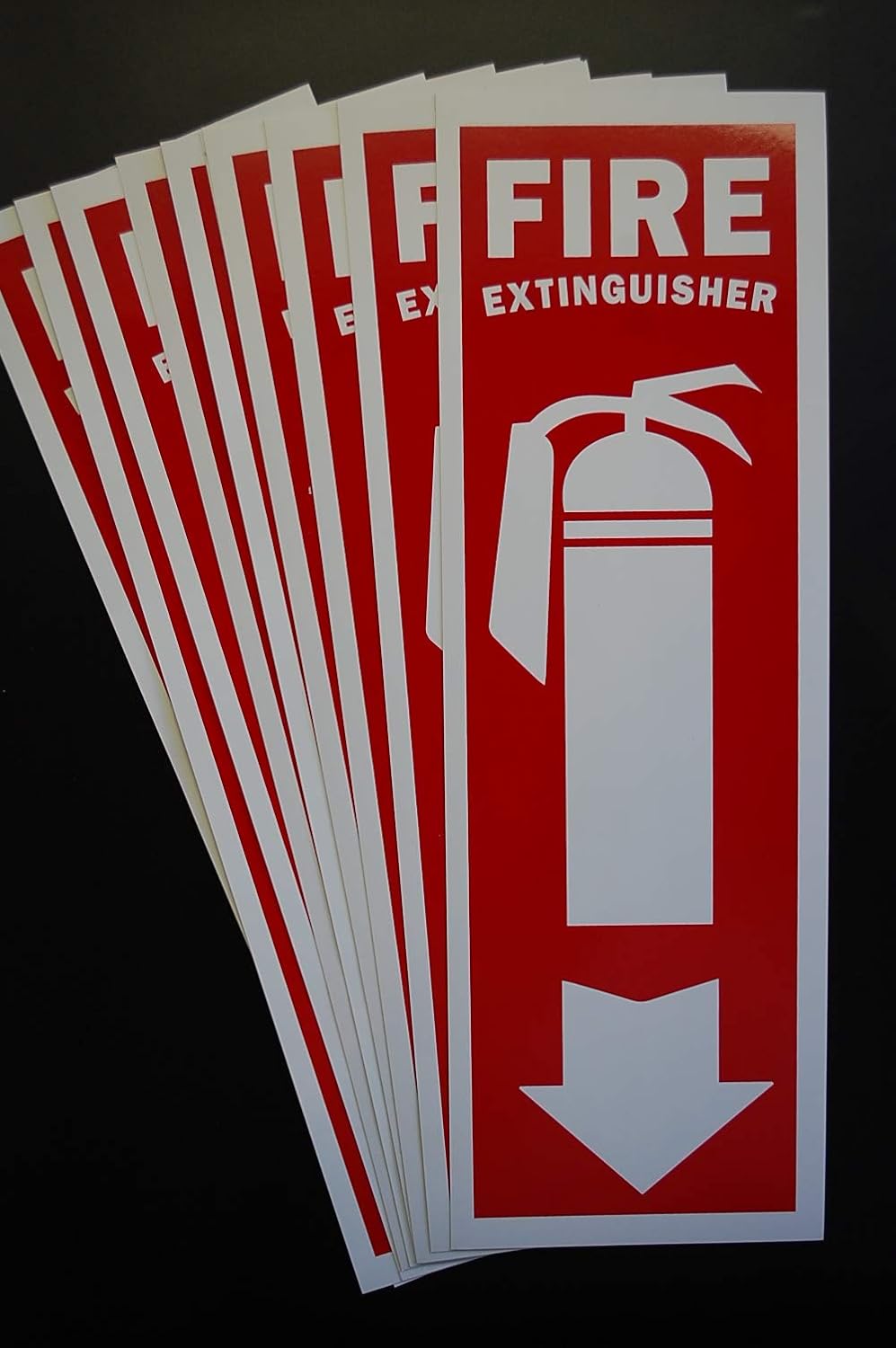 Amazon.com: (10 Pack) Fire Extinguisher Sign - Self Adhesive Sticker ...