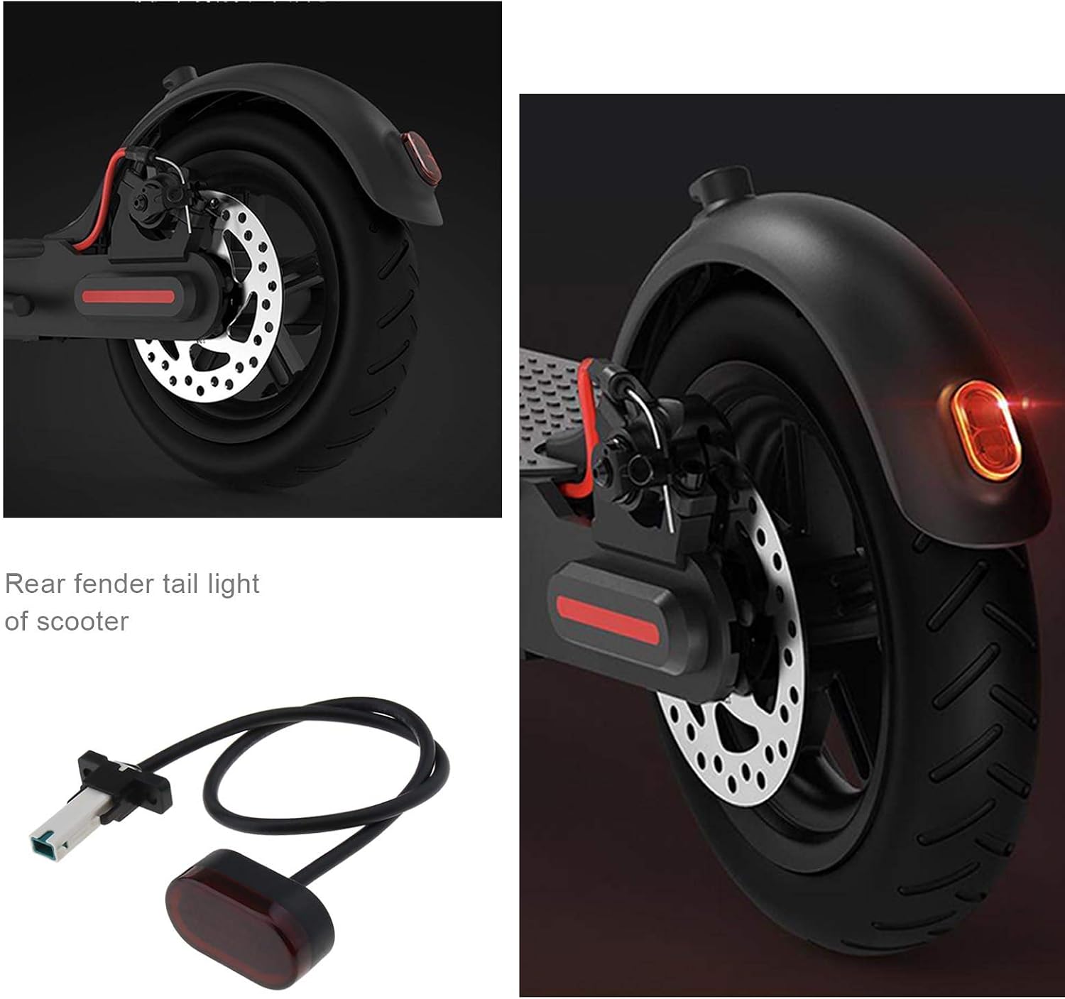 Scooter Taillight Rear Tail Light 30cm Wire with Fixing Screw ...