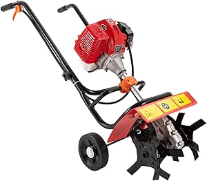 Amazon.com : YIYIBYUS Mini Tiller Cultivator 52CC 2-Stroke Gas Powered ...