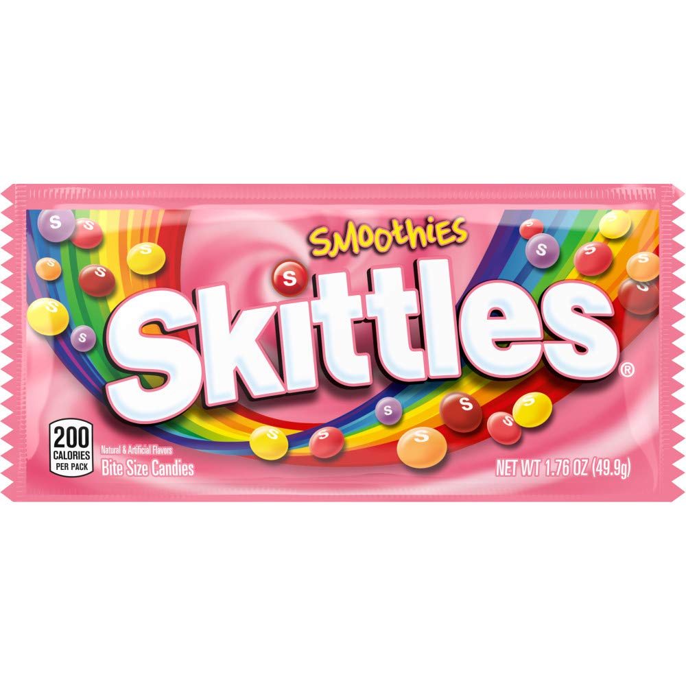 Amazon.com : Skittles Smoothies Full Size Candy, 1.76 oz : Grocery ...