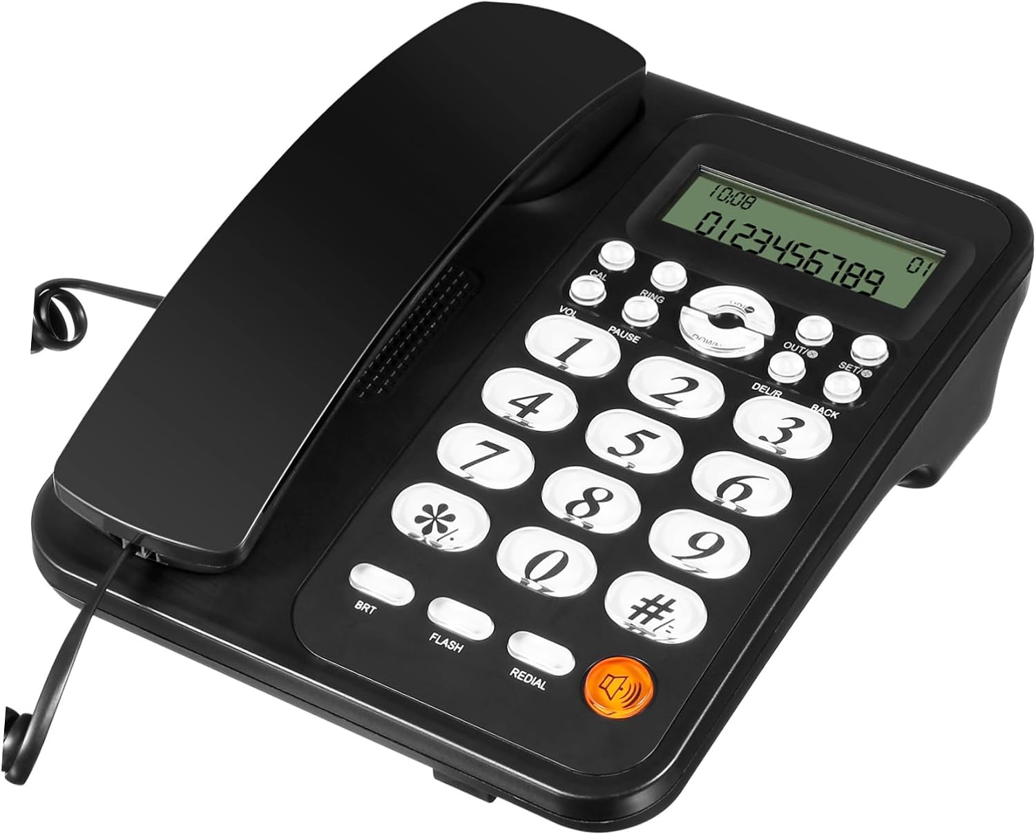 PEPLAYTAL Corded Desktop Telephone with Caller Id Clear Display ...