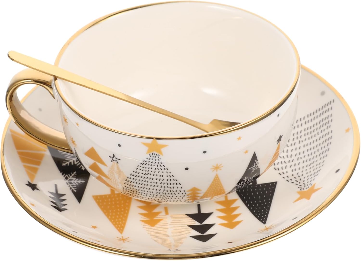 NOLITOY 1 Set Christmas Cups and Saucers The Office Hot Chocolate Mugs ...