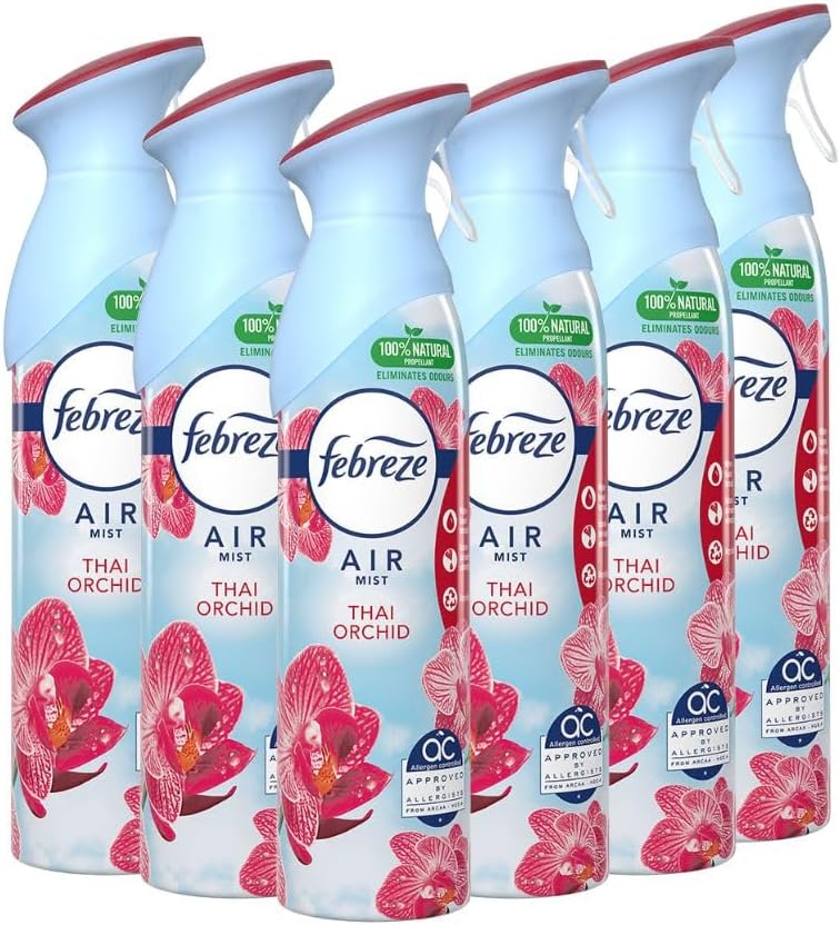 Febreze Air Freshener Spray, Thai Orchid, 300ml, Pack of 6 : Amazon.co.uk: Grocery