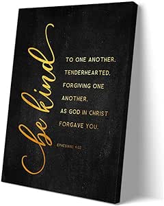 Amazon.com: Zarozero Ephesians 4 32 Scripture Wall Art Vintage Bible ...