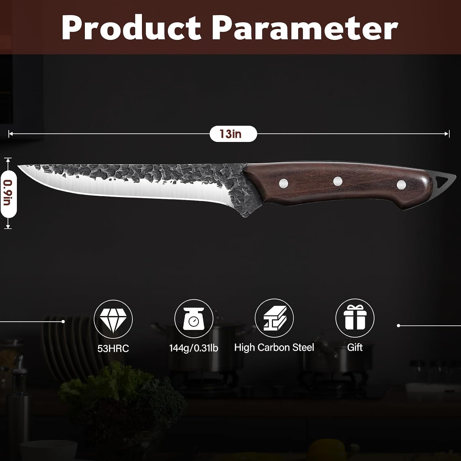 TAN REN Cuchillos de filete, cuchillo de deshuesado de 5 pulgadas ...