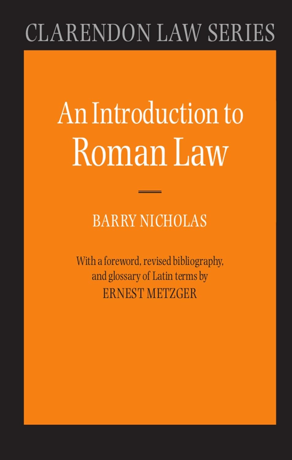 Amazon.com: An Introduction to Roman Law (Clarendon Law Series ...