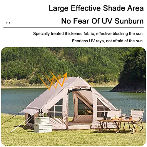 Large Family Inflatable Camping Tent with Air Pump Waterproof and Easy ...