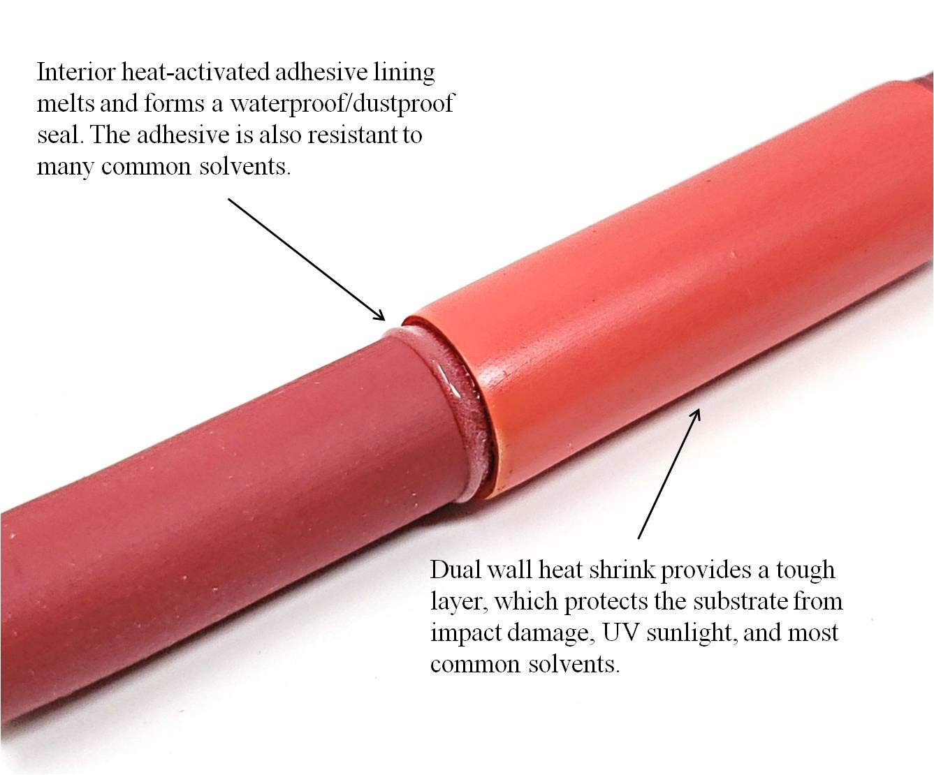 Snapklik.com : 3/16" 10 Feet Red 3:1 Dual Wall Adhesive Glue Lined ...