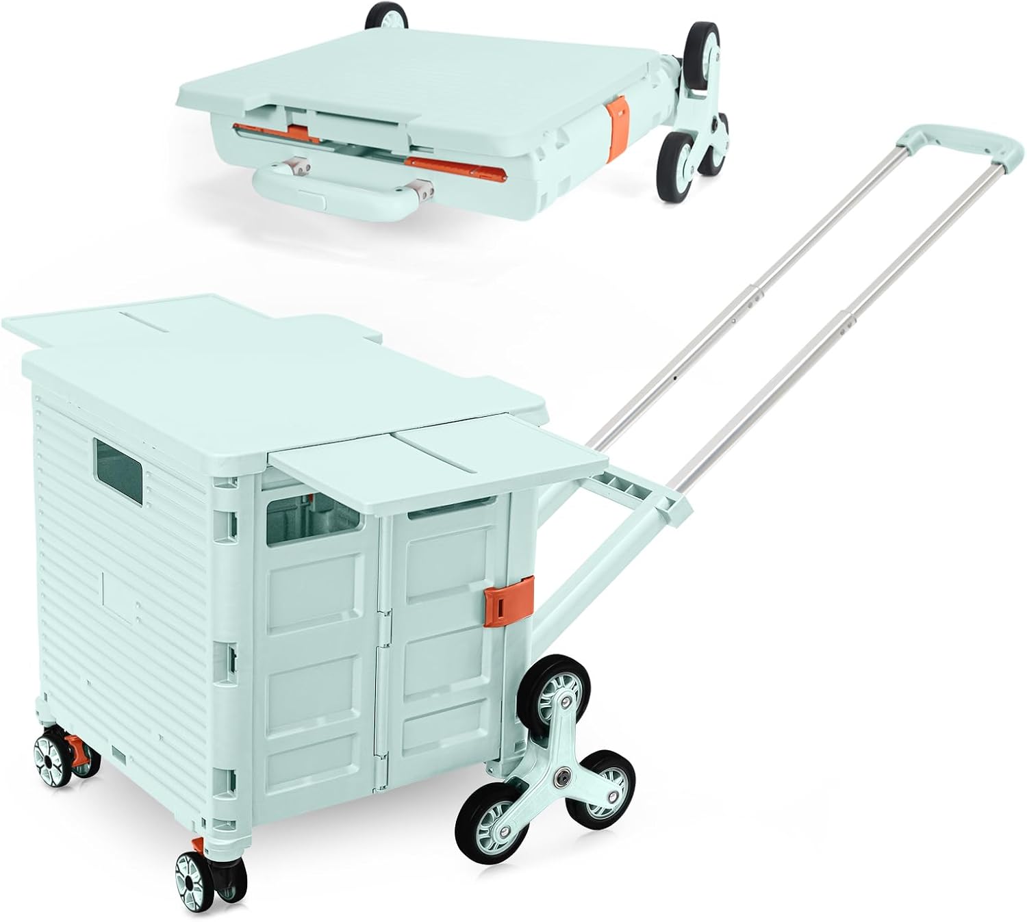 Amazon.com: Foldable Utility Cart Portable Crate Rolling Dolly with ...