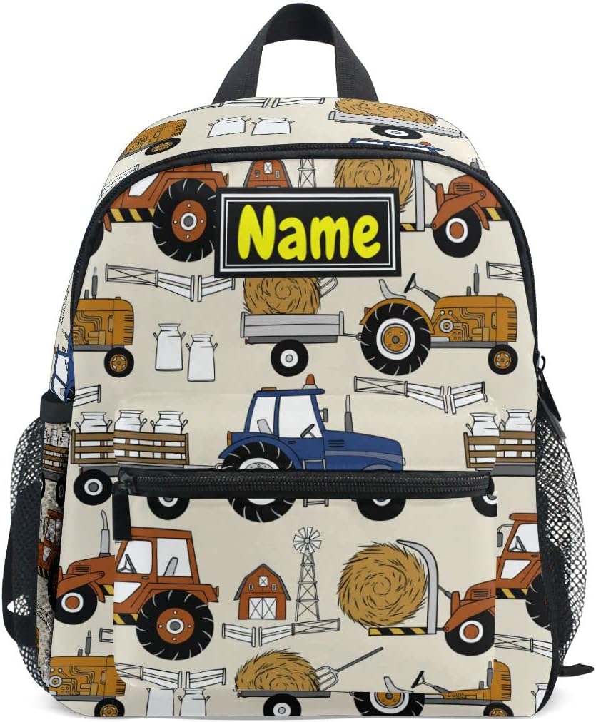 Amazon.com | Glaphy Custom Kids Backpack for Boys Girls, Tractors Cars ...