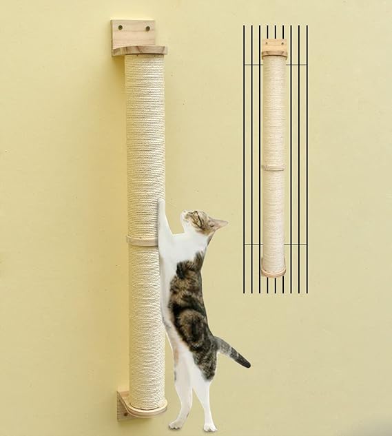 MIAOGE Wall Mounted Cat Scratcher - Durable Sisal Rope Design
