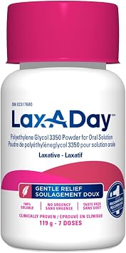 LAX-A-DAY Powder Laxative - No Taste, No Grit, No Sugar - Clinically ...
