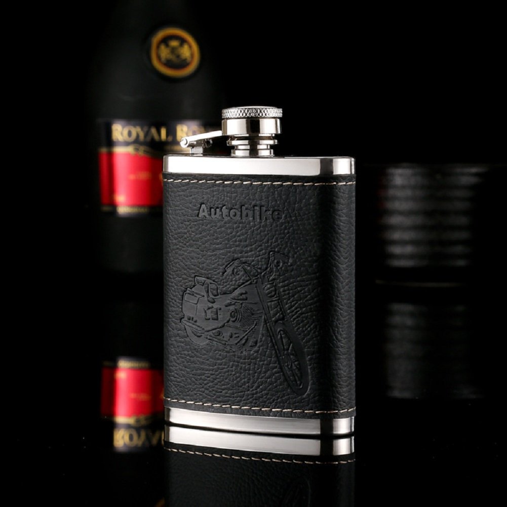 Buy Home-organizer Tech 4oz Pocket Hip Flask With Soft Touch Leather ...