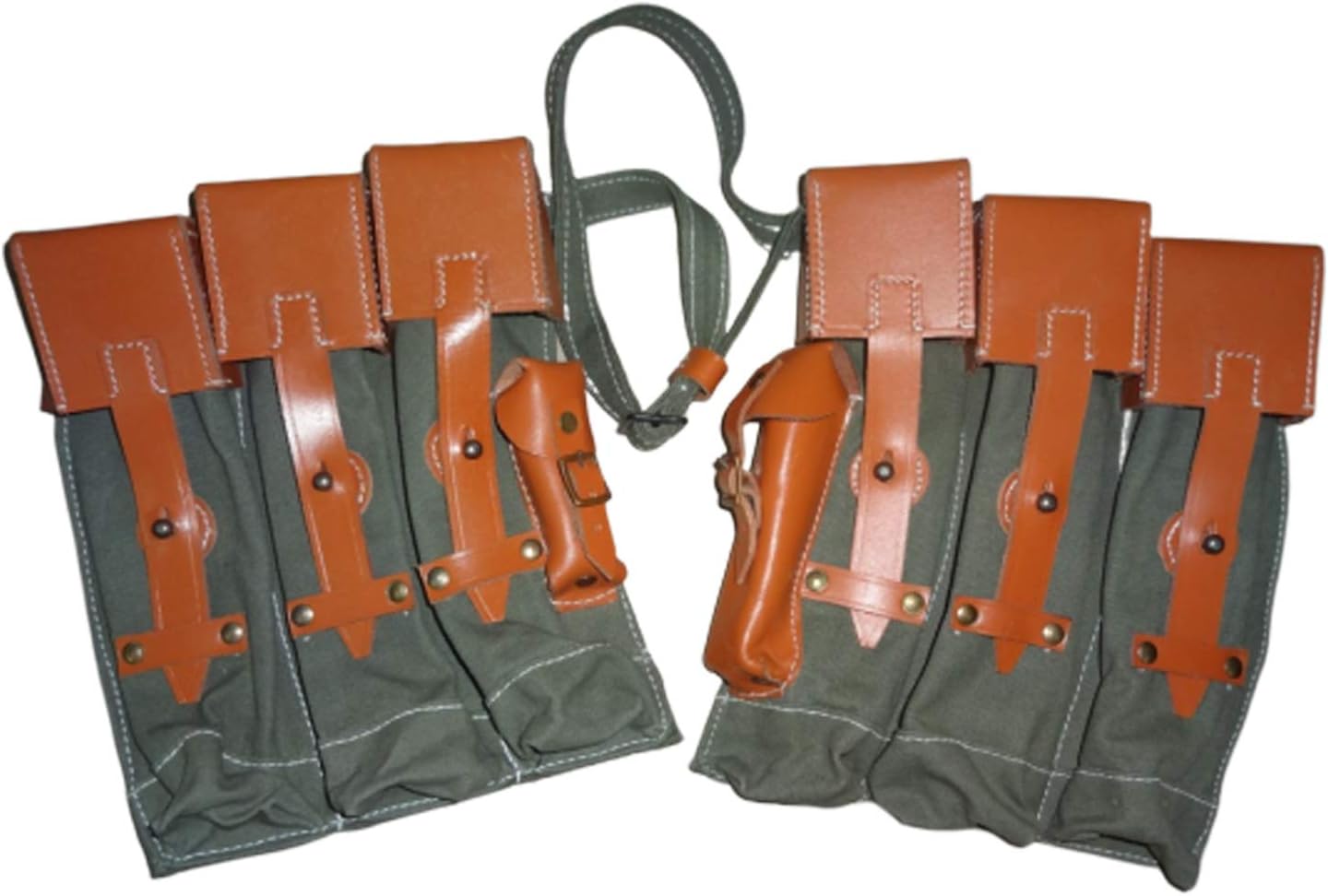German WWII MP 44 Magazine Web and Leather Pouch Set - Reproduction ...