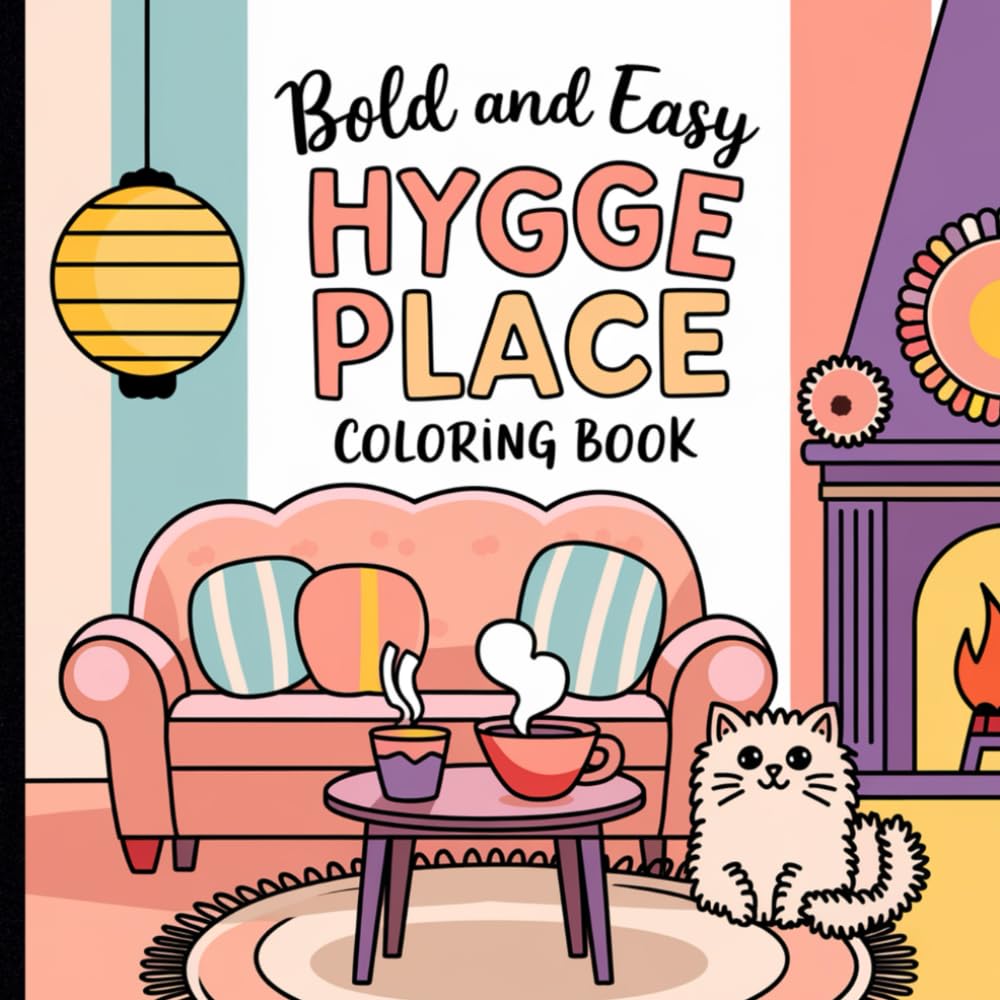Amazon.com: Bold and Easy Hygge Place Coloring Book: 100 Simple and ...