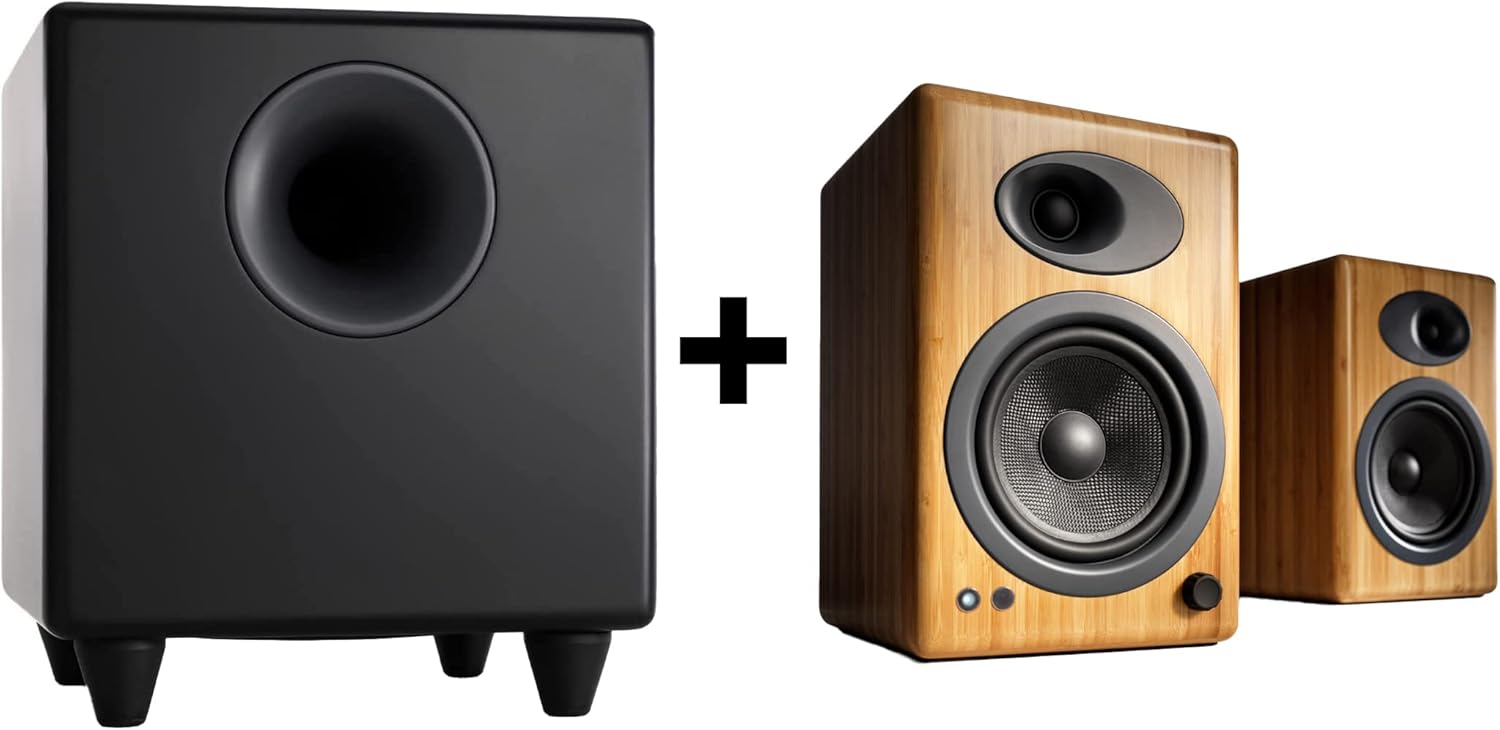 Amazon.com: Audioengine A5+ Plus Bamboo Powered Bluetooth Speakers and ...