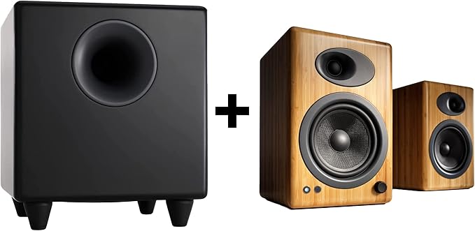 Amazon.com: Audioengine A5+ Plus Bamboo Powered Bluetooth Speakers and ...