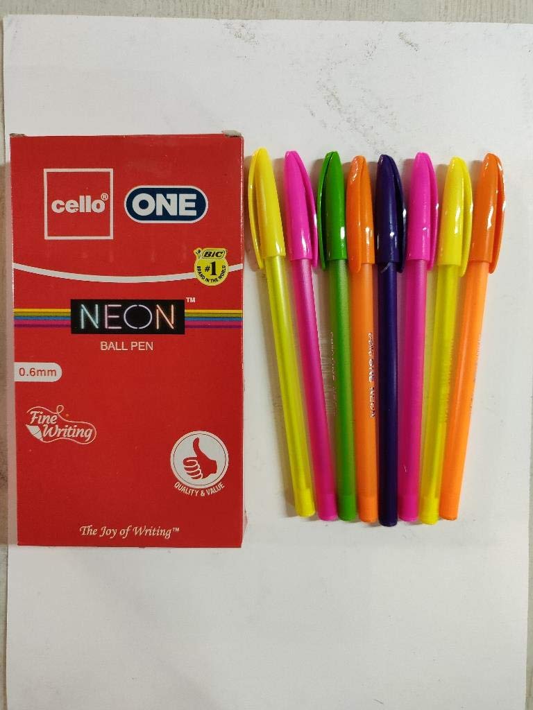 Cello one DF ball point pen use and throw pen pack of 20 pens, blue ink ...