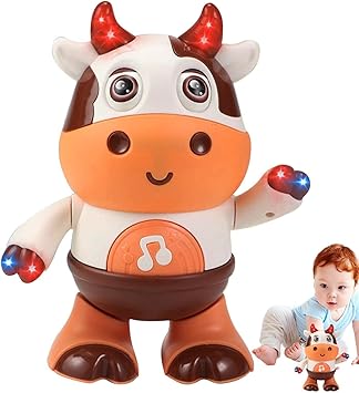 Amazon.com: Hulzogul Baby Cow Musical Toy - Dancing Walking Cow with ...