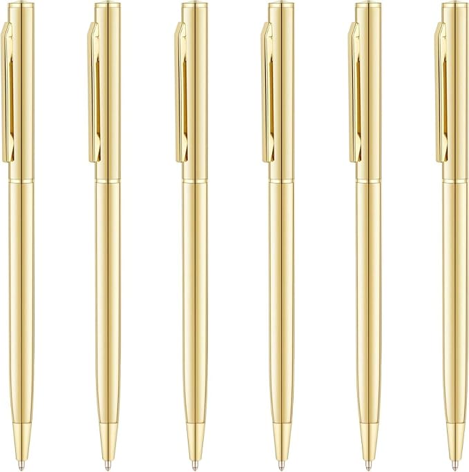 VIETNAM Gold slim pen set Gold Slim Ballpoint Pens Black ink Medium ...