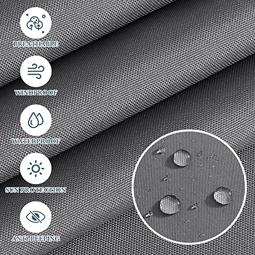 PONY DANCE Balcony Privacy Screen Fabric Balcony Covering Waterproof ...