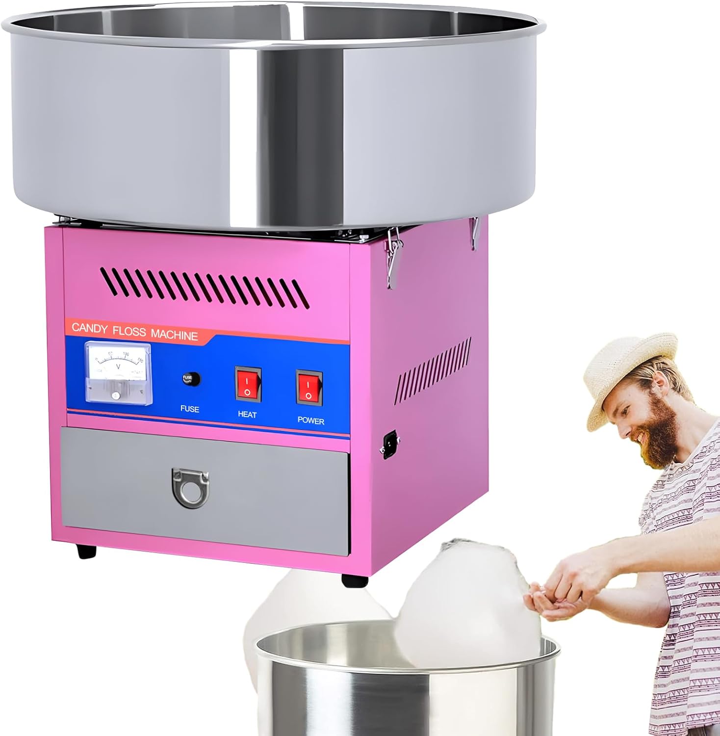 Amazon.com: Hondony Electric Marshmallow Machine | 110v Cotton Candy ...