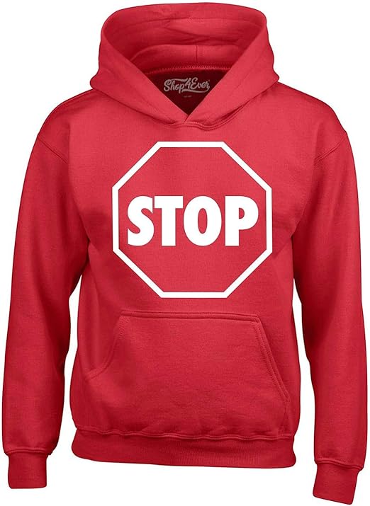 Amazon.com: Shop4Ever Stop Sign Traffic Stop Costume Hoodie Sweatshirts ...