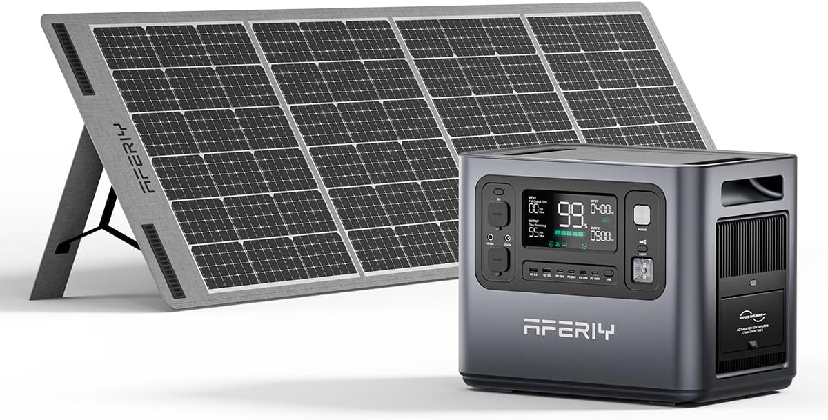 Amazon.com: AFERIY Generador solar con panel solar 2400 W estación de ...