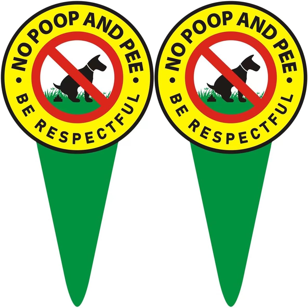 Amazon.com: Yardsignup 2 Pcs No Poop Dog Signs with Stake 12.0" x 6.5 ...