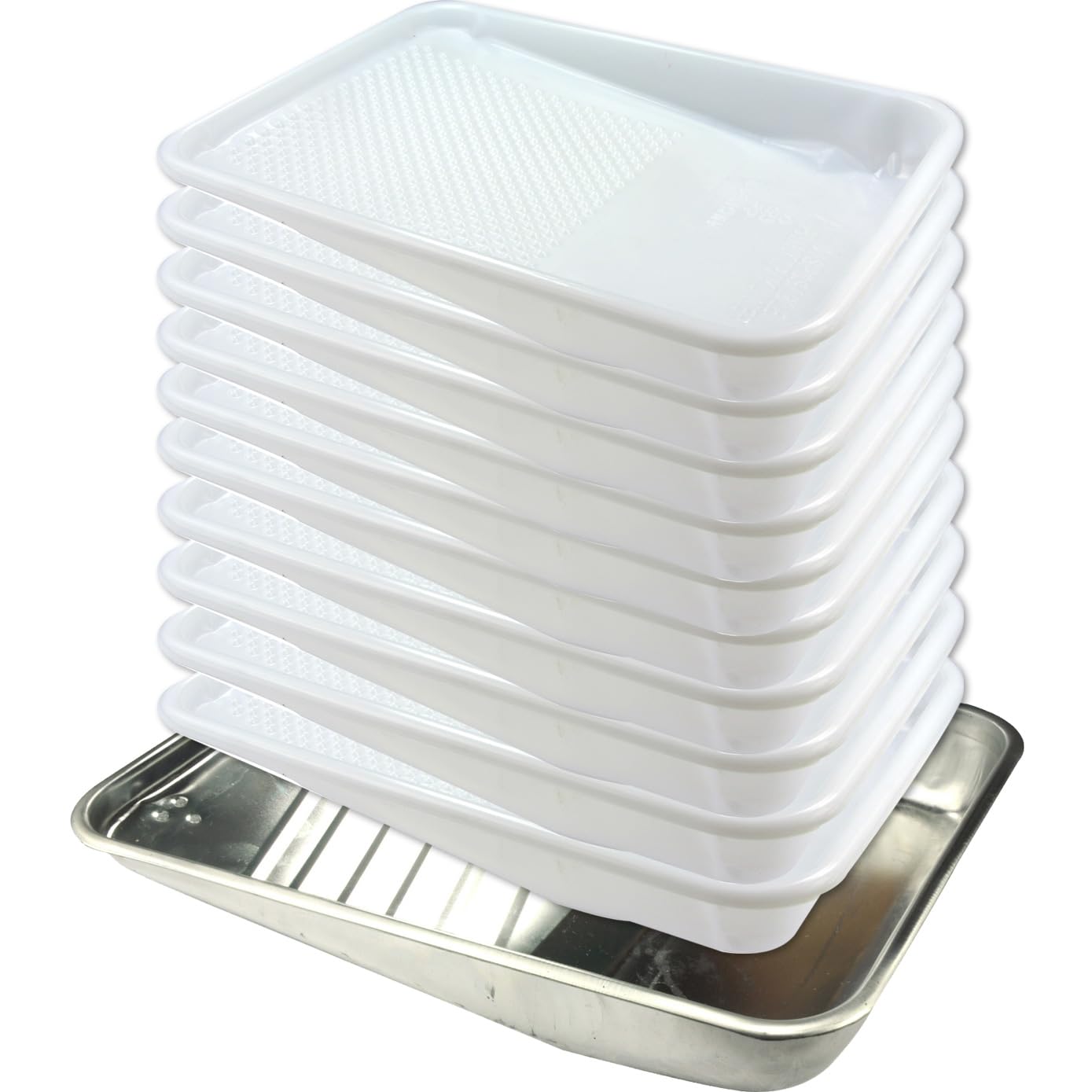 Amazon.com: 11-Pack 9 inch Disposable Plastic Paint Roller Tray -Come ...