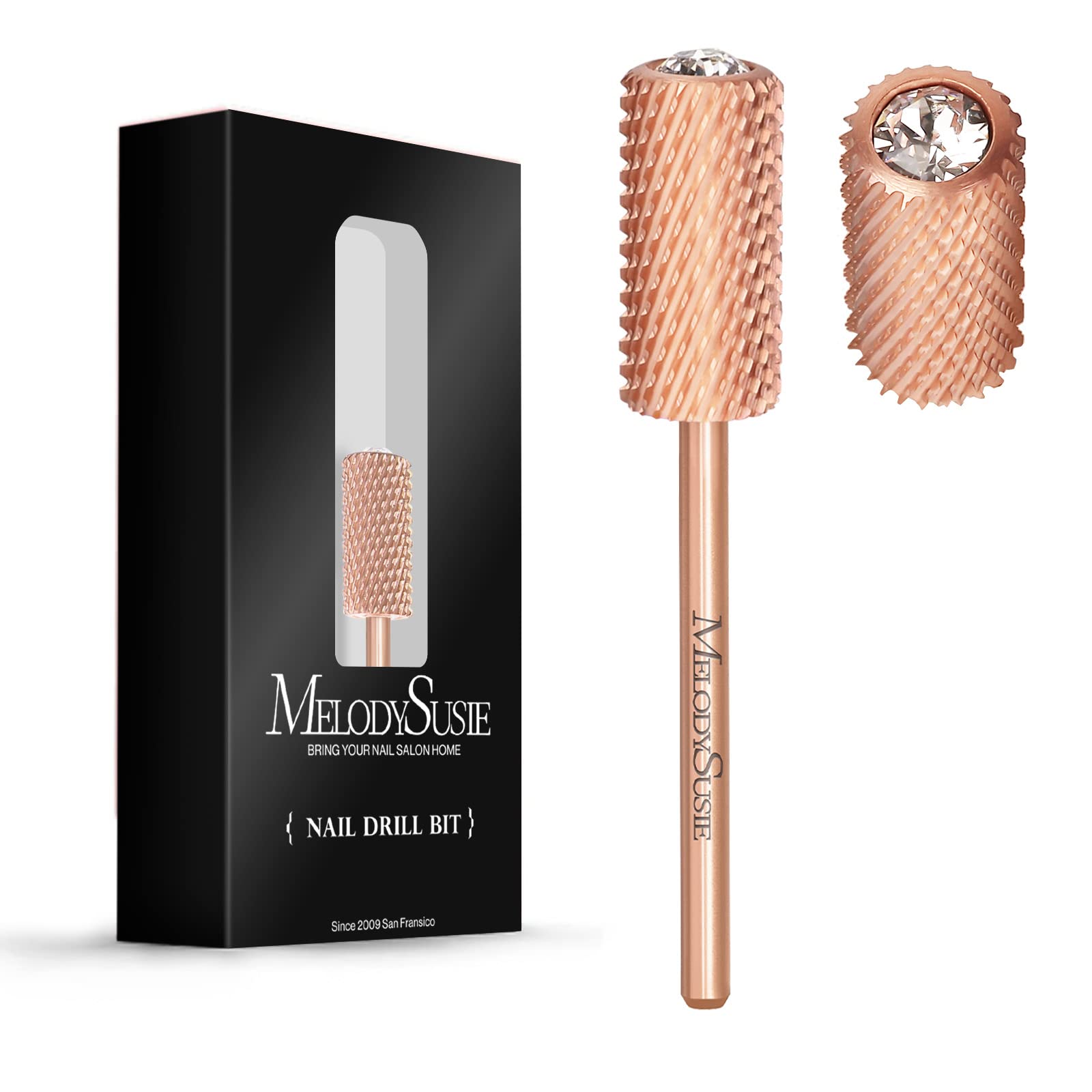 Amazon.com: MelodySusie Crystal Top Nail Drill Bits, 3/32'' Large ...
