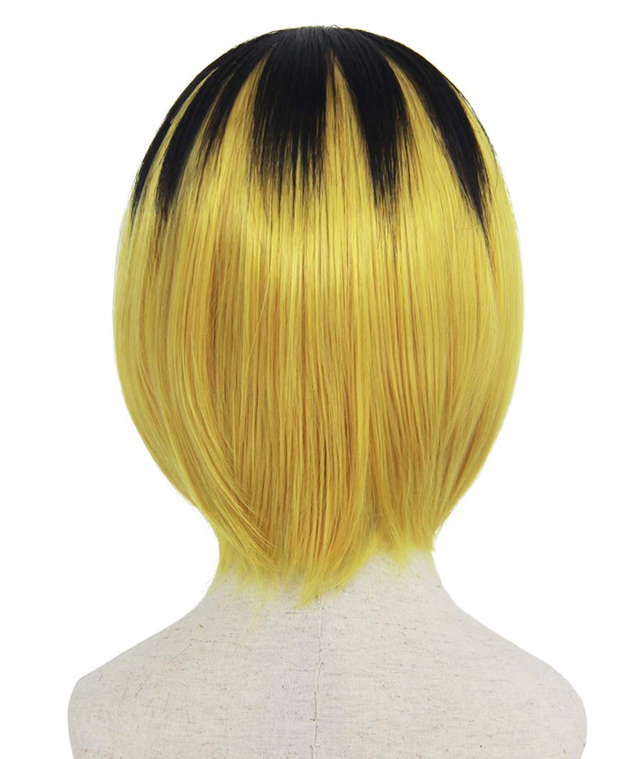 Blonde Wigs for Kozume Kenma Cosplay Haikyuu Costume Ombre Short Blonde ...