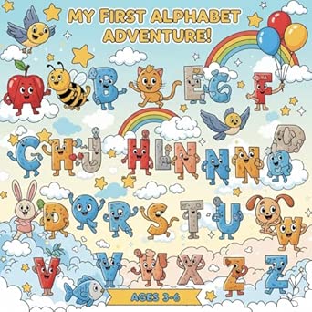MY FIRST ALPHABET ADVENTURE: A coloring book for 3 to 6 years kid ...