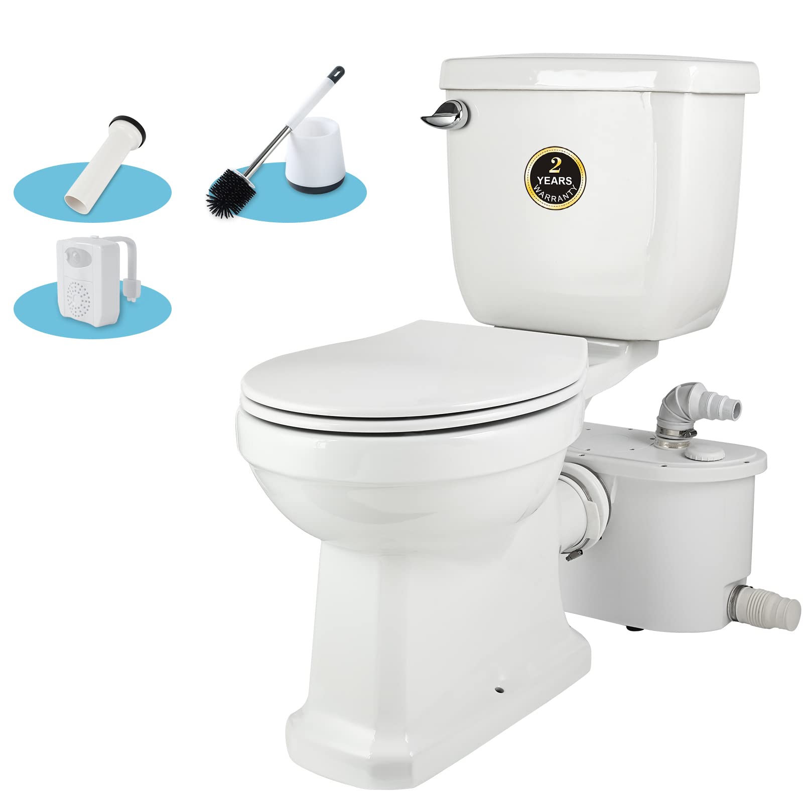 Upflush Toilet For Basement- Macerating Toilet with 500Watt Macerator ...
