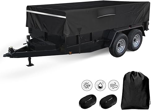 Amazon.com: Kistrba 6x12 600D Dump & Utility Trailer Cover, All-Weather ...