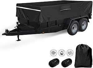 Amazon.com: Kistrba 6x12 600D Dump & Utility Trailer Cover, All-Weather ...