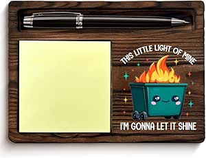 Amazon.com : Funny Office Dumpster Fire Sticky Note Holder Dumpster ...