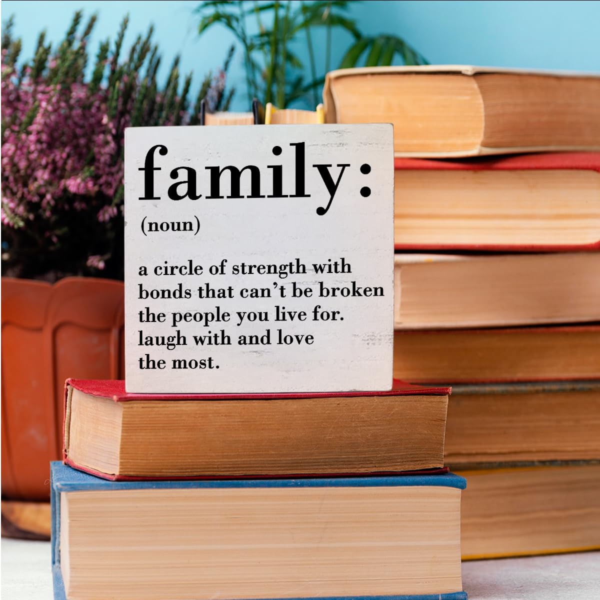 Snapklik.com : Family Noun Family Quotes Desk Decor Wooden Box Sign ...