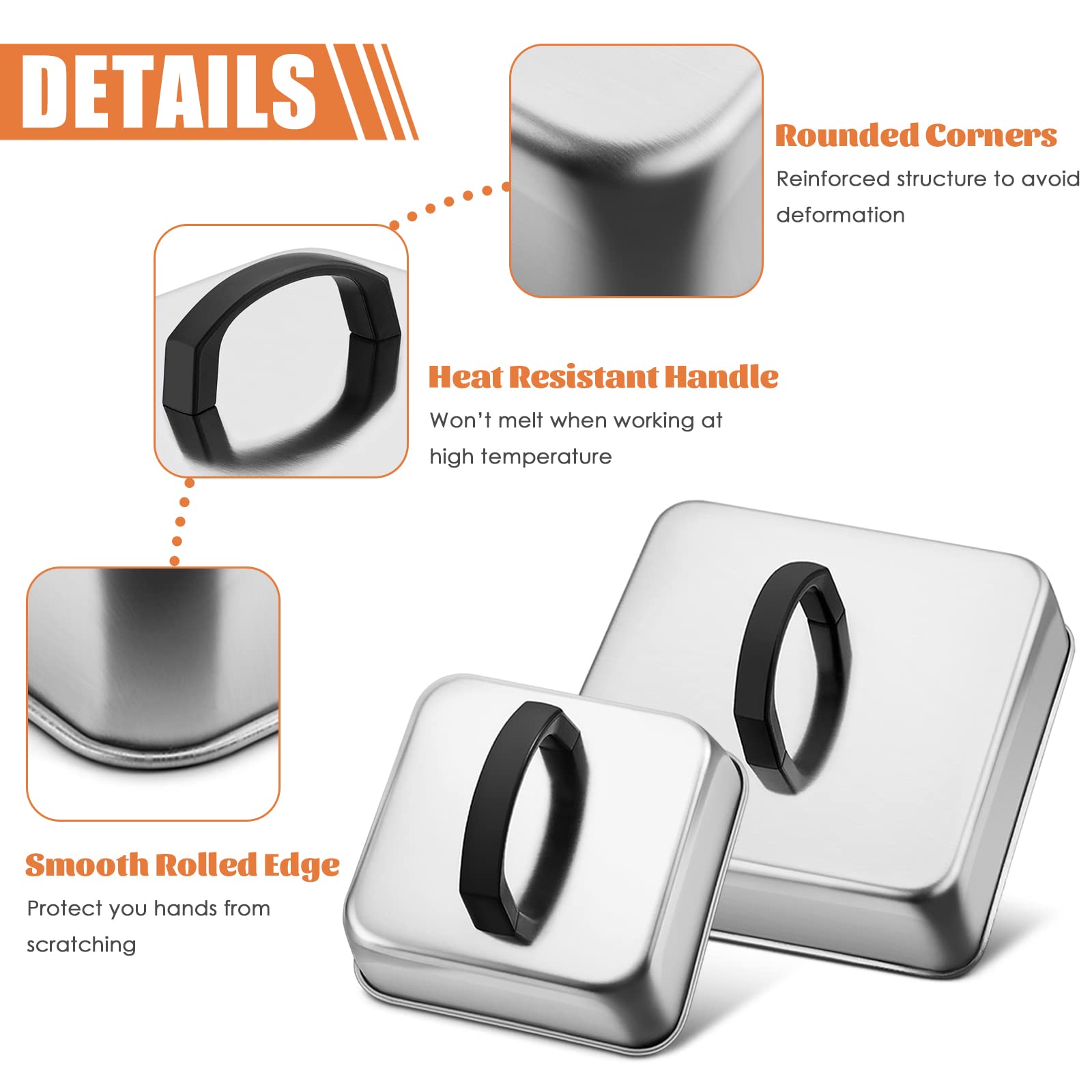 Snapklik.com : 3 Pcs Square Basting Cover For Griddle, Joyfair Cheese ...