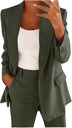 Anjikang Blazer Jackets for Women Business Casual Lightweight Work ...