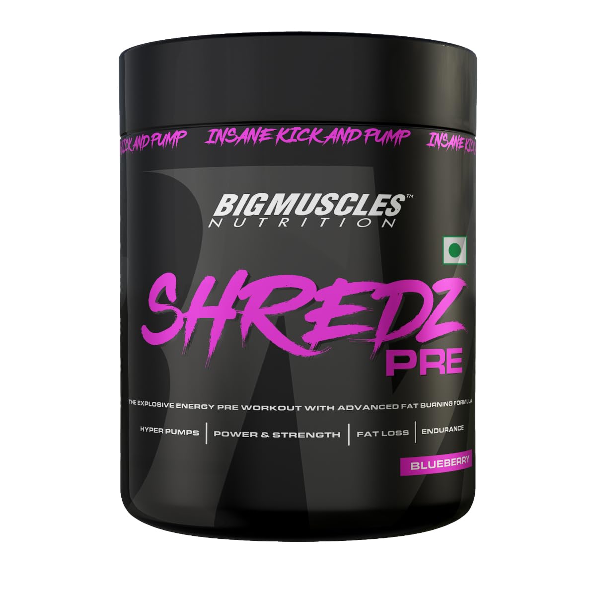 Buy Bigmuscles tion Shredz Pre Preworkout [Blueberry] | Lean Muscles ...