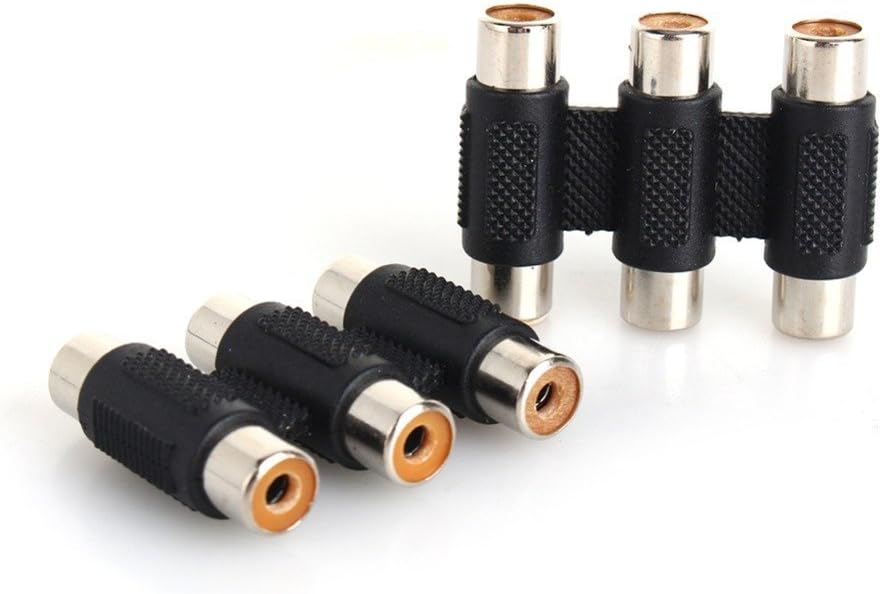 Breewell 3 RCA & 2 RCA Female to Female Coupler/Connector/Adapter ...