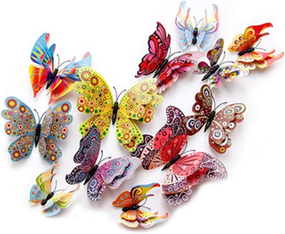 Amazon.com: 12PCS 3D Luminous Fridge Magnets Butterfly in Dark Magnetic ...