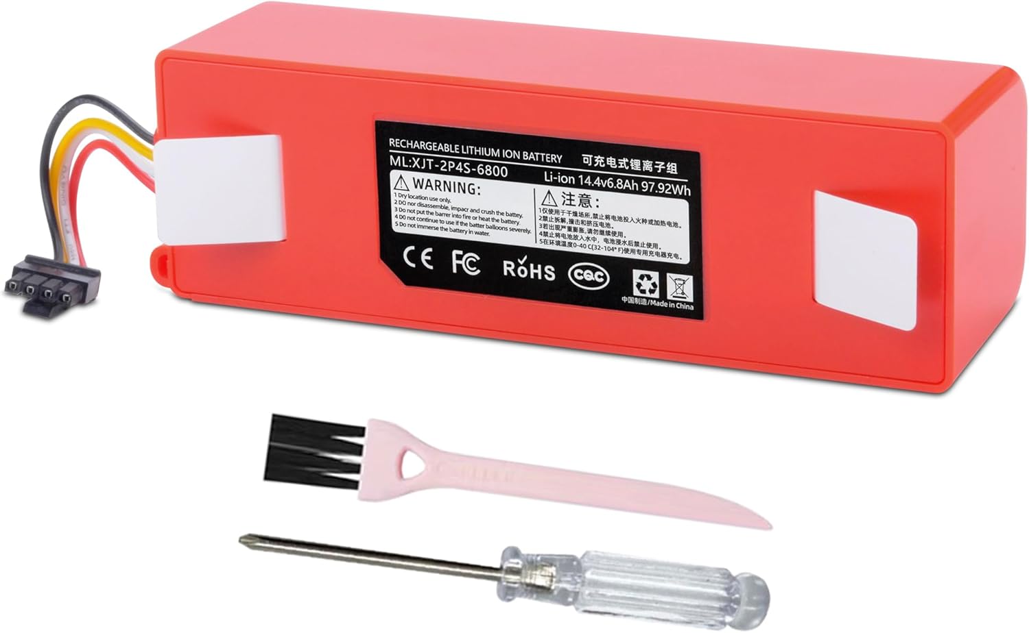 Amazon.com: 6800mah Replacement Battery for Xiaomi Roborock S5 S6 S7 ...