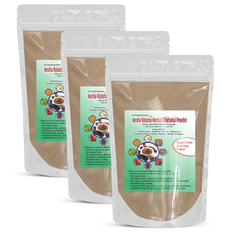 Kesha Raksha Herbal Shikhakai Powder For All Hair Type | Natural ...