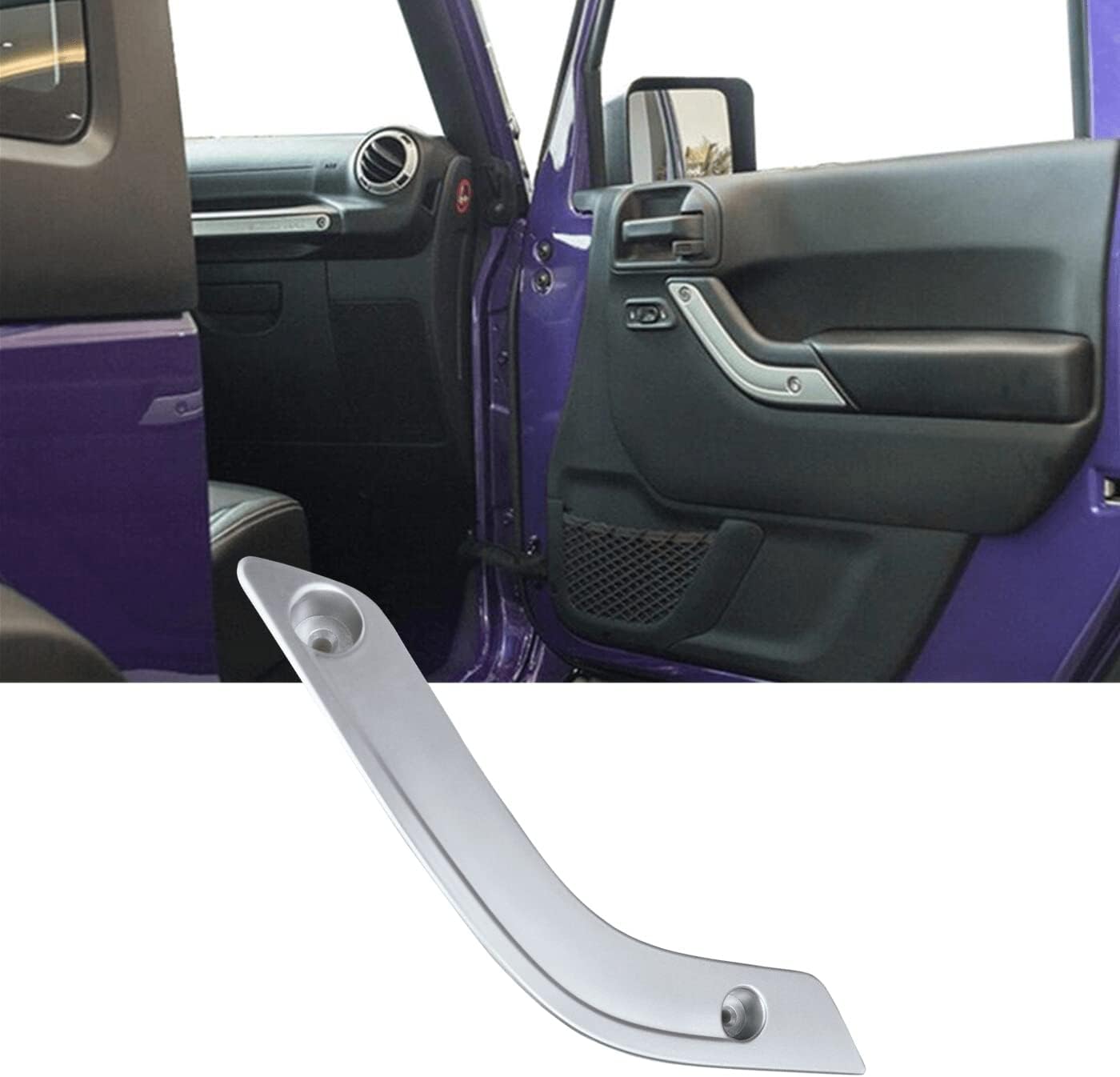 Amazon.com: UOIENRT Interior Door Grab Handle Inserts Cover Trim ...