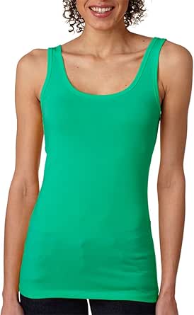 The Next Level Jersey Tank (3533) Envy, M at Amazon Women’s Clothing store