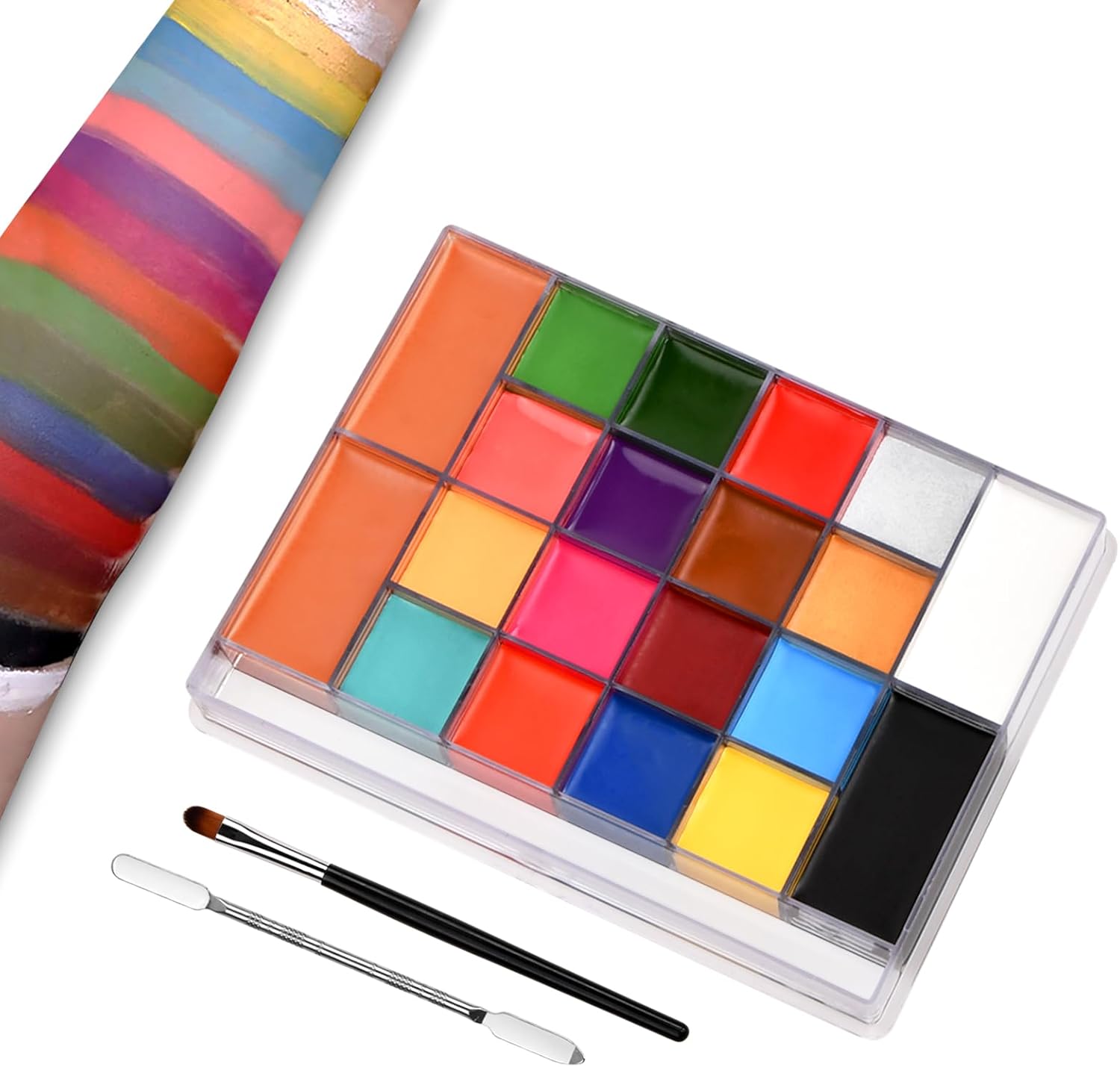 Hoxfly Face Body Paint, 20 Colors Face Body Painting Kit, Safe Non ...